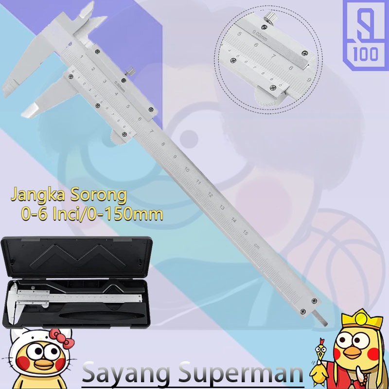 Jual Jangka Sorong Stainless 6Inch Vernier Caliper 150MM Sigmat Besi Manua | Shopee Indonesia