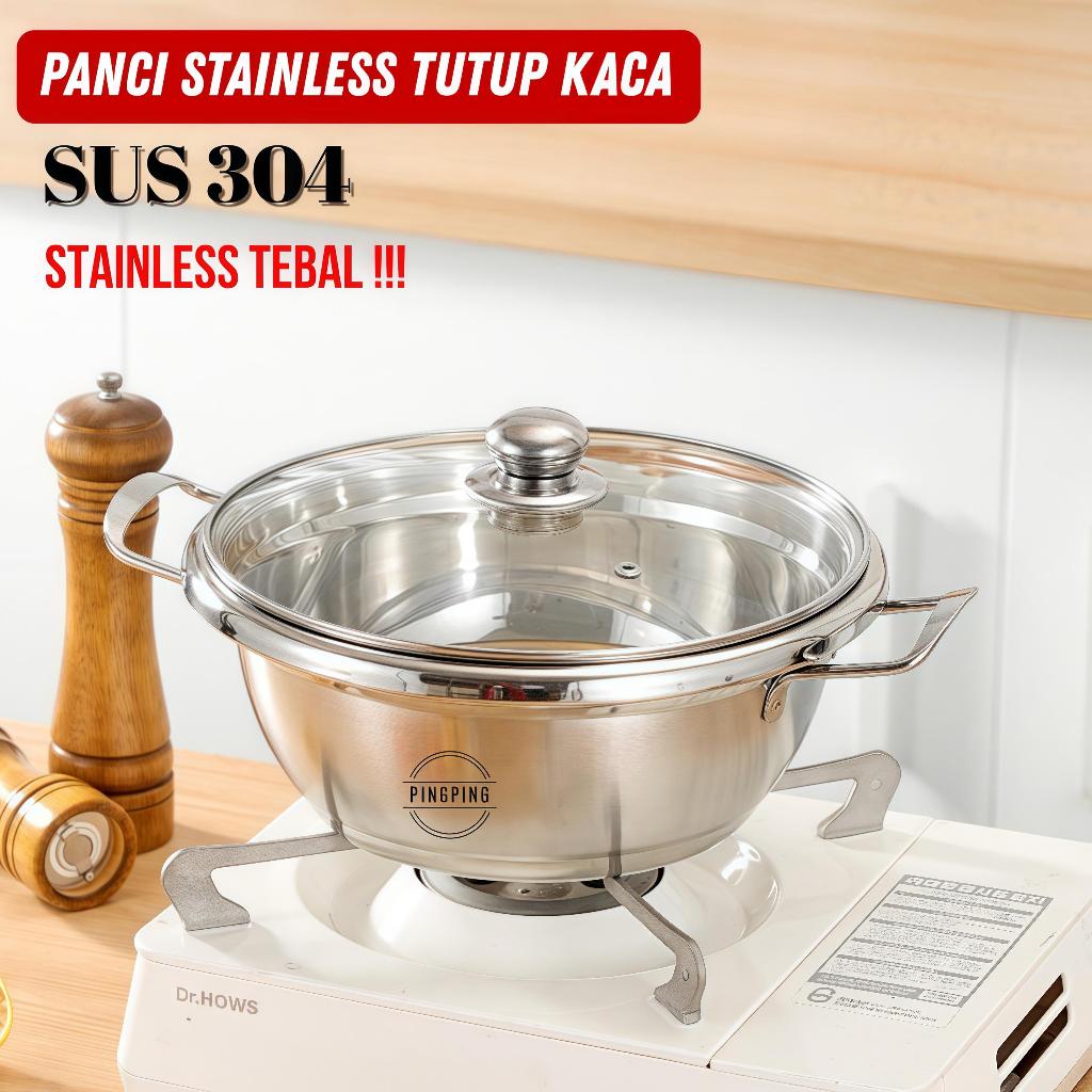Jual Panci Sup 304 Stainless Steel Anti Karat Tebal Serbaguna dengan ...