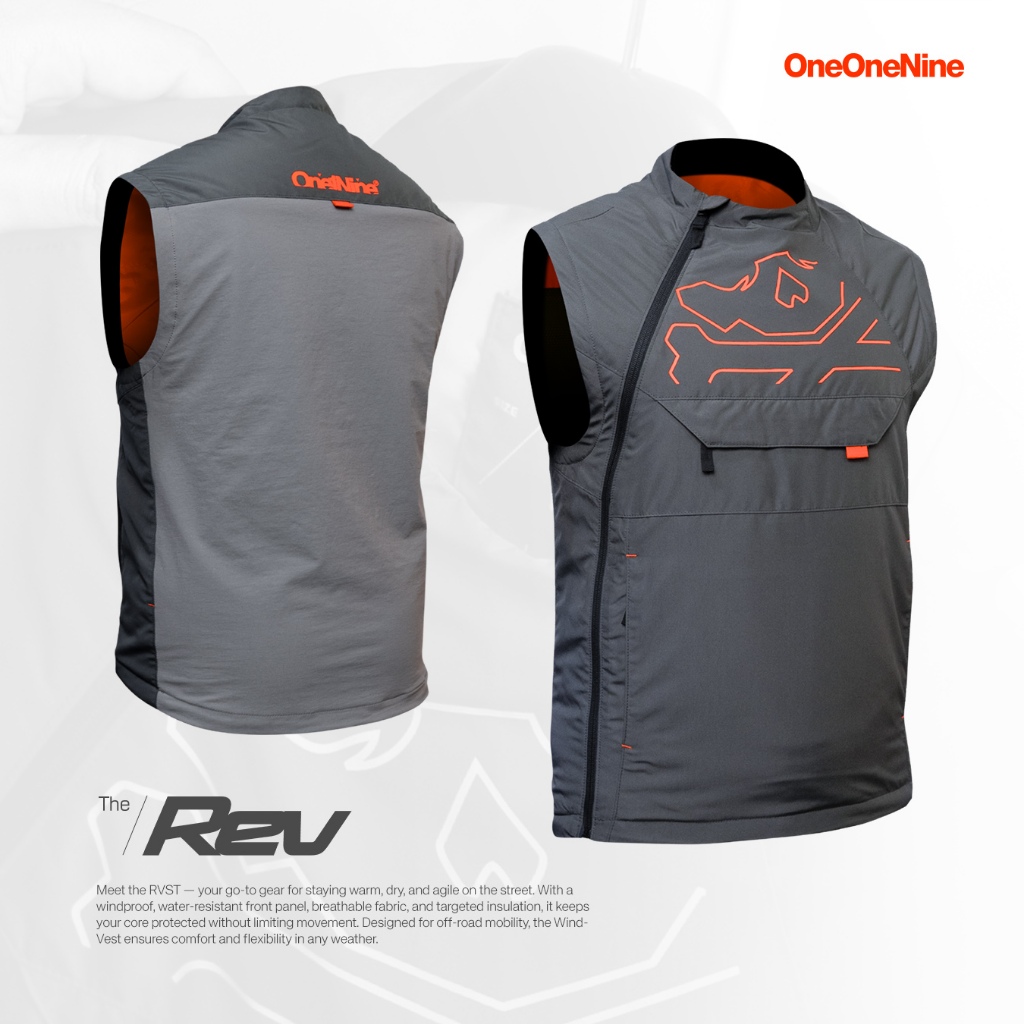 Jual Oneonenine Ksr Vest Windproof The Rev Grey - Vest Windproof ...
