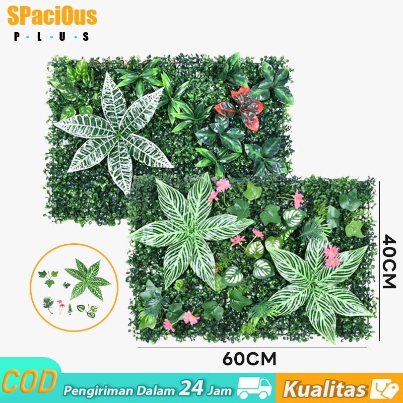 Jual 60*40CM Daun Rumput Sintesis Premium Daun Hias Ornamen Dekorasi ...