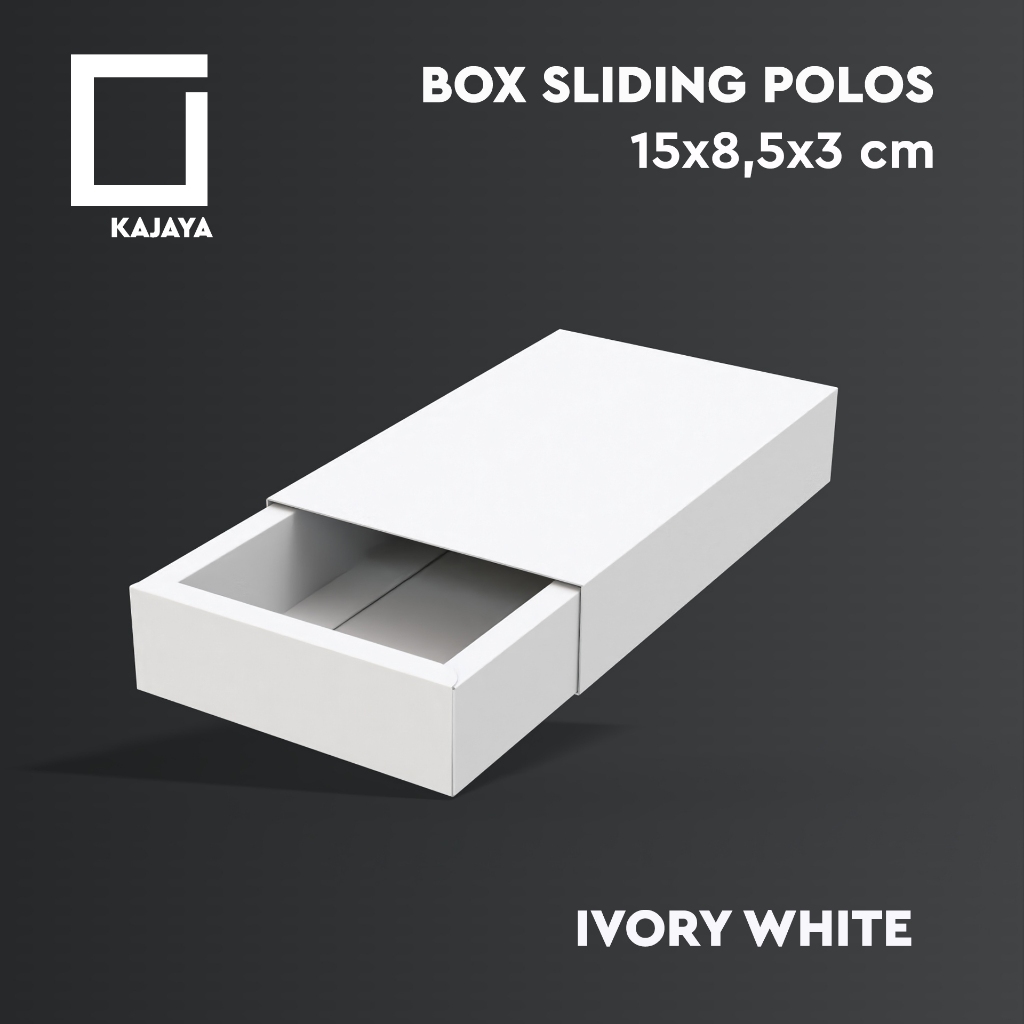 Jual Box Sliding Ivory Polos 15x8,5x3 cm Kemasan Kado Gift Parfum 30 ml ...