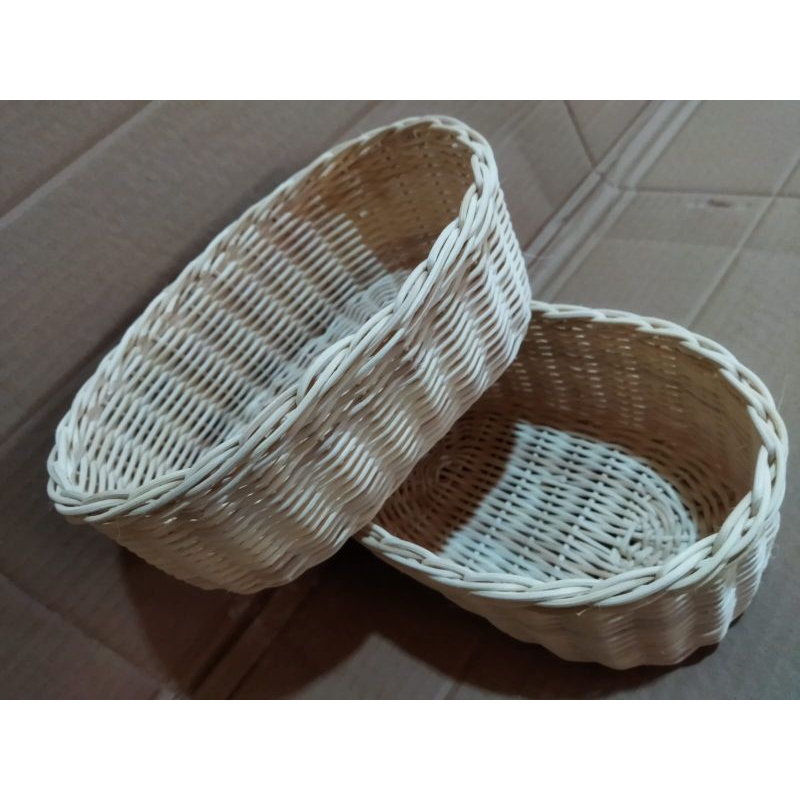 Jual keranjang rotan oval full rotan halus M | Shopee Indonesia