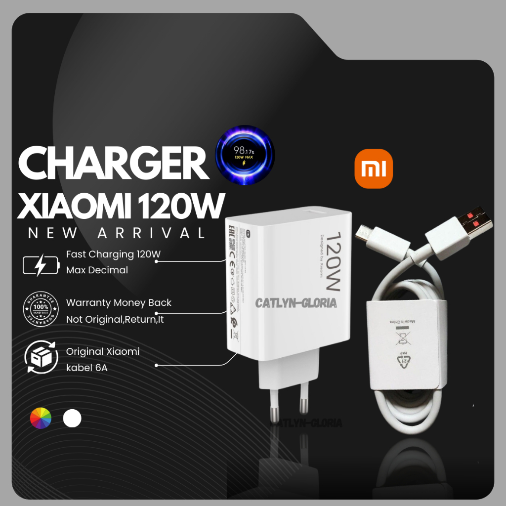 Jual Charger XIAOMI 120 Watt & POCO CHARGING COMBO TYPE-C FAST CHARGING ...