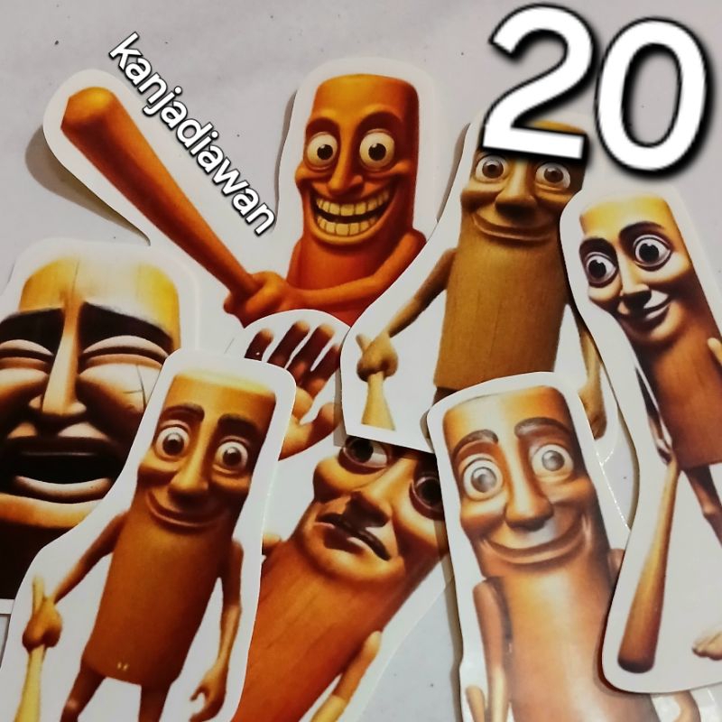 Jual Stiker Tung Tung Sahur 20 PC Sticker Makhluk Anomali Tung Tung ...