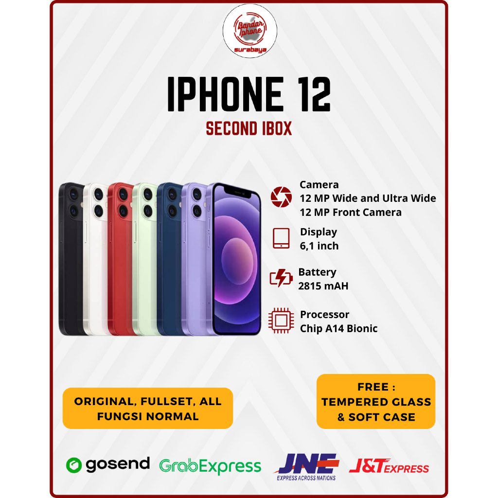 Jual [Second] iPhone 12 64GB/128GB/256GB Fullset iBox Bergaransi ...