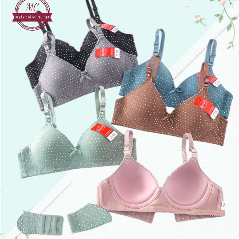 Jual Bh tanpa kawat bintik renda cup A 106 bra polkadot busa tanpa ...