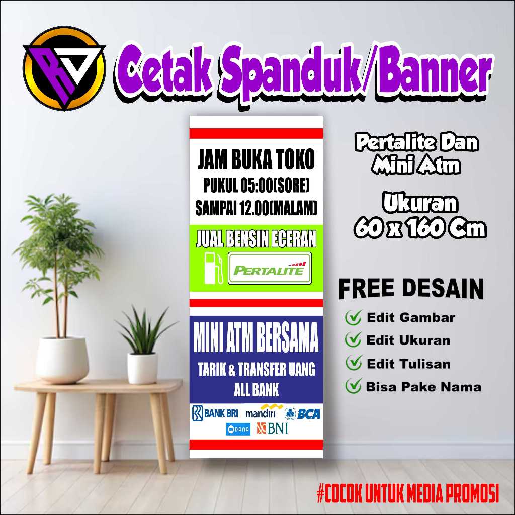 Jual SPANDUK BANNER PERTALITE DAN MINI ATM | Shopee Indonesia