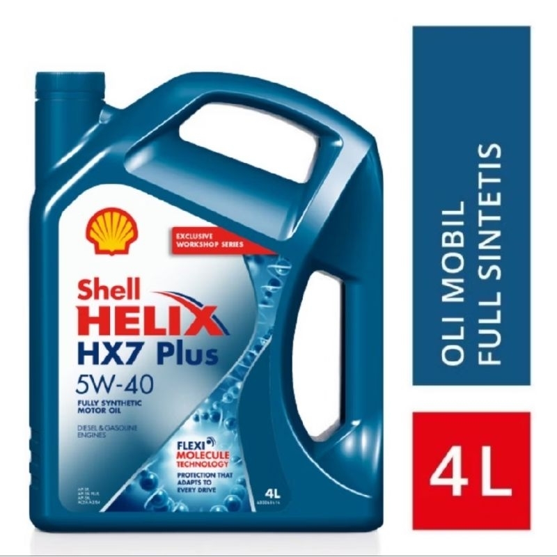 Jual Shell helix HX7 5W-40 API SN PLUS Pelumas Oli Mobil Bensin 4 Liter ...