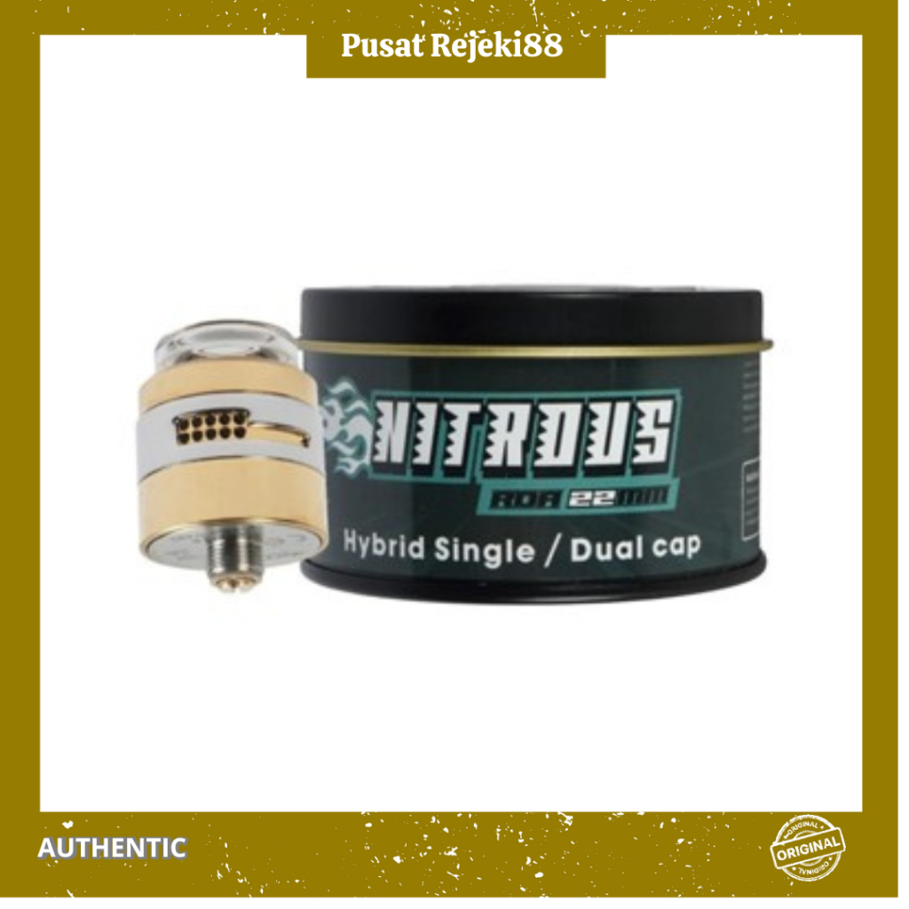 Jual Nitrous Rda Dual Cap Only 22MM Shiny Gold Bastard By Koko Sarang x ...