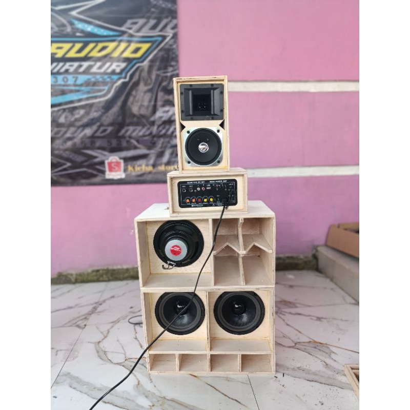 Jual paket 3 sub 6 inch Acr siap bunyi sound miniatur bluetooth speaker | Shopee Indonesia