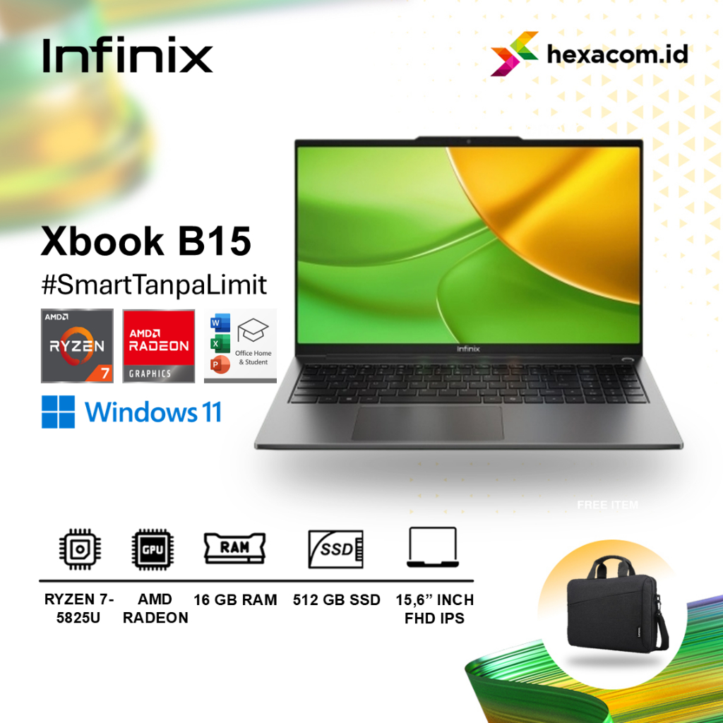 Jual Infinix XBOOK B15 Ryzen 7-5825U 16GB 512GB SSD 15.6" FHD Win11 ...