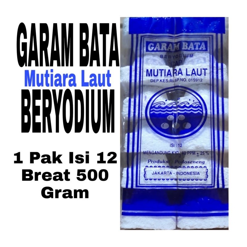 Jual Garam Bata Mutiara laut Super Berat 500 Gram /Garam Briket ...
