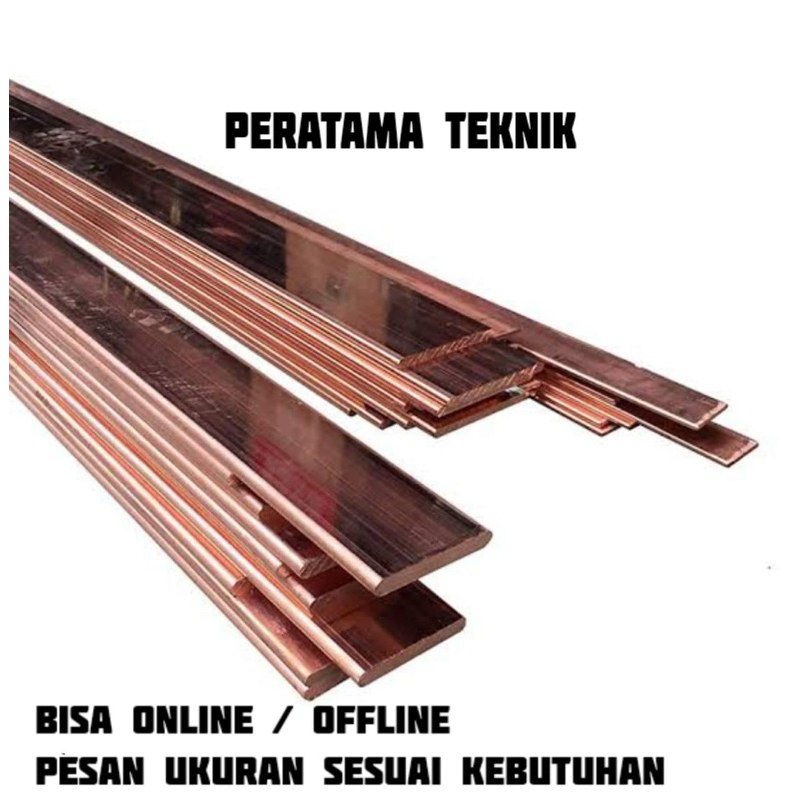Jual Plat Strip Busbar Tembaga 5mm X 50mm X 310mm - 5mm Plat Tembaga ...