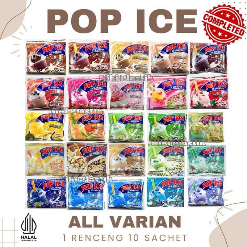 Jual Pop Ice Renceng Ice Gel Pack, All Varian Rasa 1 Renceng 10 sachet ...