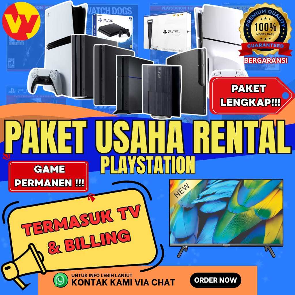 Jual PAKET USAHA RENTAL PLAYSTATION PS3 PS4 PS5 Full games permanen ...