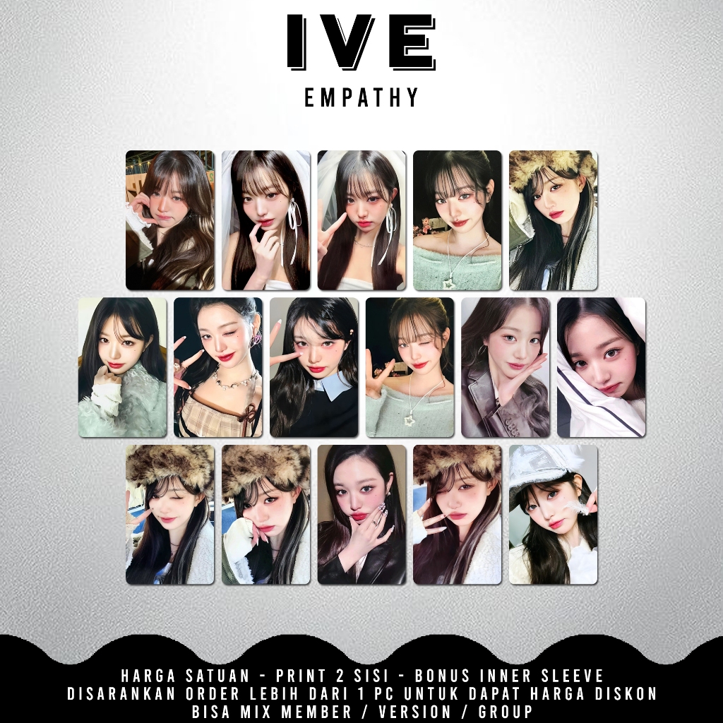 Jual UNOFFICIAL PHOTOCARD IVE EMPATHY [PART 1] | Shopee Indonesia