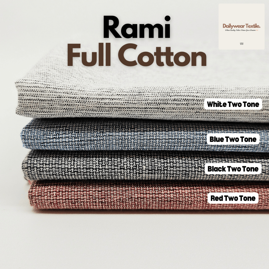 Jual Kain Katun Rami | Two Tone Series | Kain Untuk Kemeja Dress Gamis ...