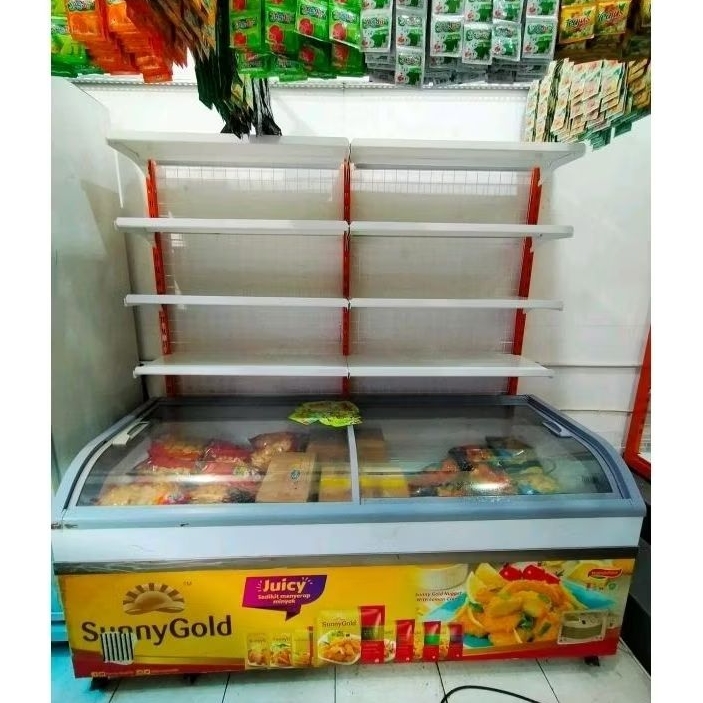 Jual Rak Gondola Toko Minimarket Single Joint Atas Freezer | Shopee ...