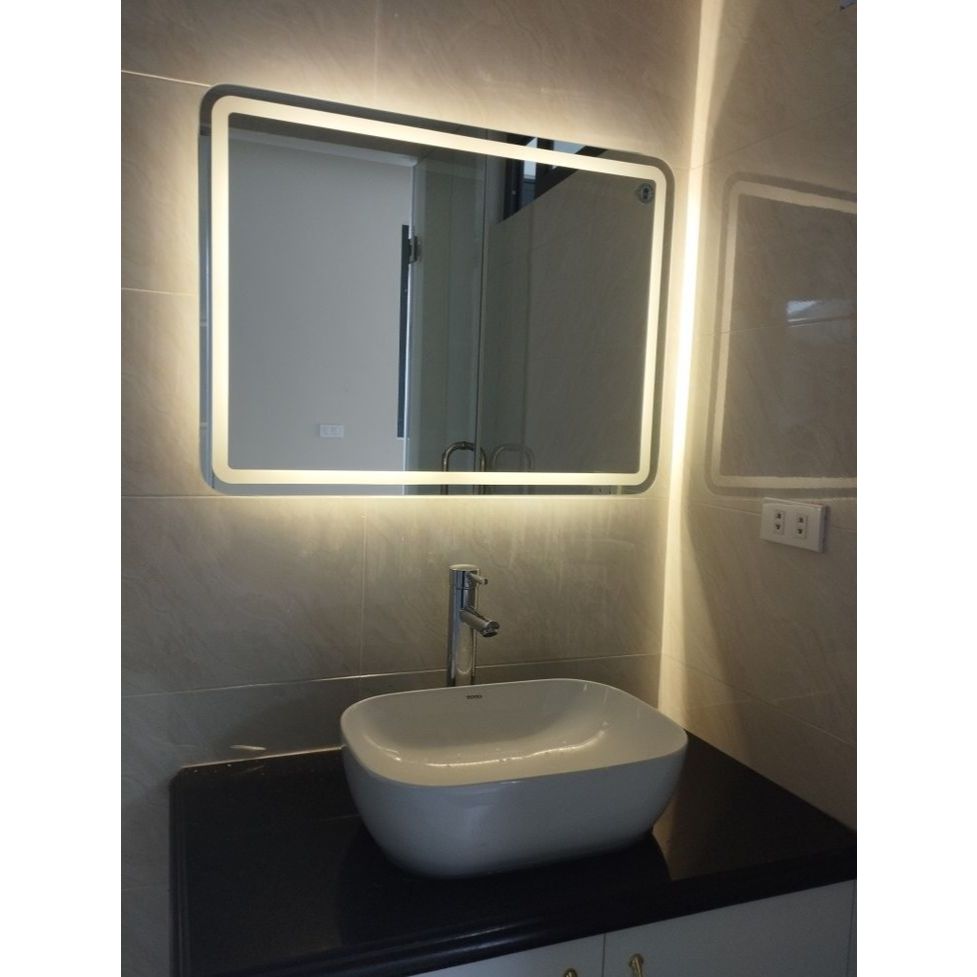Jual cermin wastafel Touscreen/cermin wastafel sandblast Touscreen ...
