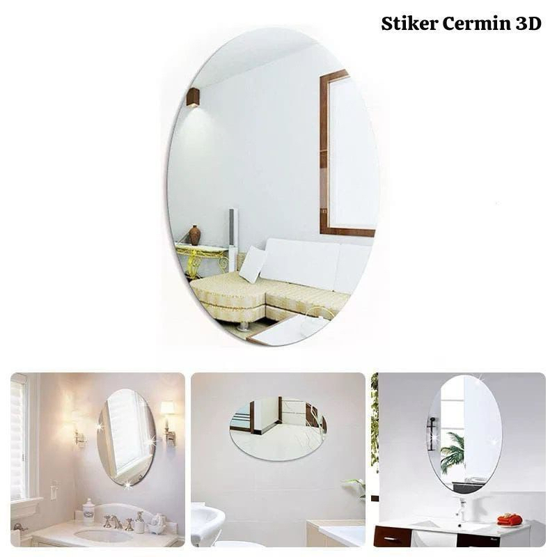 Jual Sticker Cermin 3D Dinding Anti Pecah Tempelan Stiker | Shopee ...
