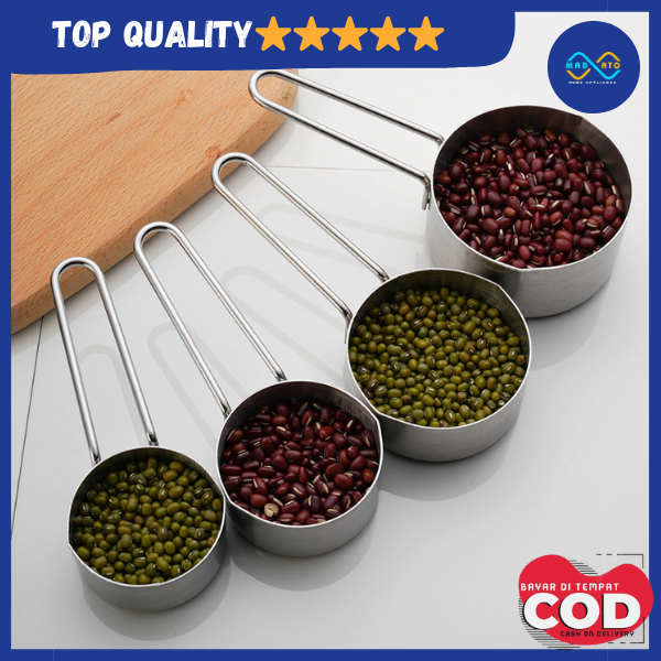 Jual MD SENDOK TAKAR STAINLESS TEBAL SENDOK TAKAR KUE UKURAN CUP SENDOK ...