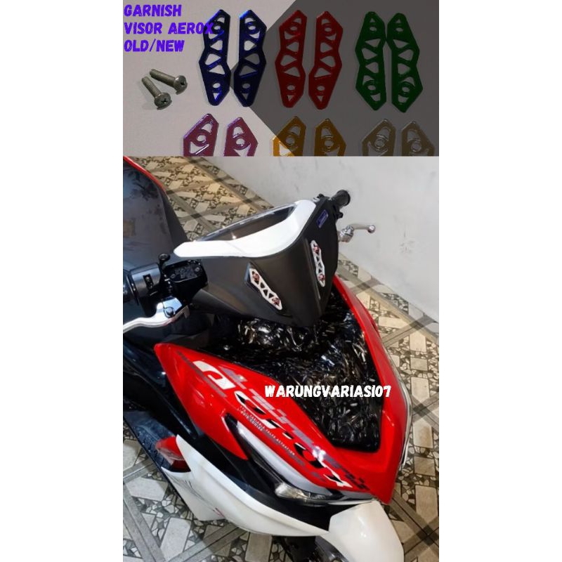 Jual Garnish visor aerox new155 aerox old Bracket visor variasi visor ...
