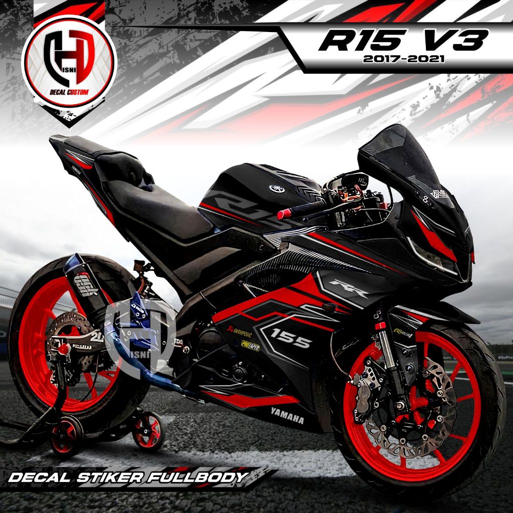 Jual Decal R15 V3 Stiker Decal Motor R15 V3 Sticker Yamaha R15 V3 ...