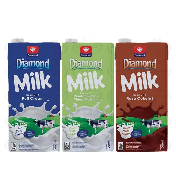 Jual Susu UHT Diamond Full Cream 1L (1 Liter) | Shopee Indonesia