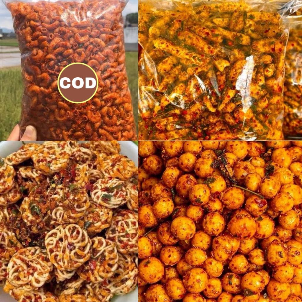 Jual LANGSUNG KIRIM Cemilan Pedas Basreng Pedas Daun jeruk - Makaroni ...