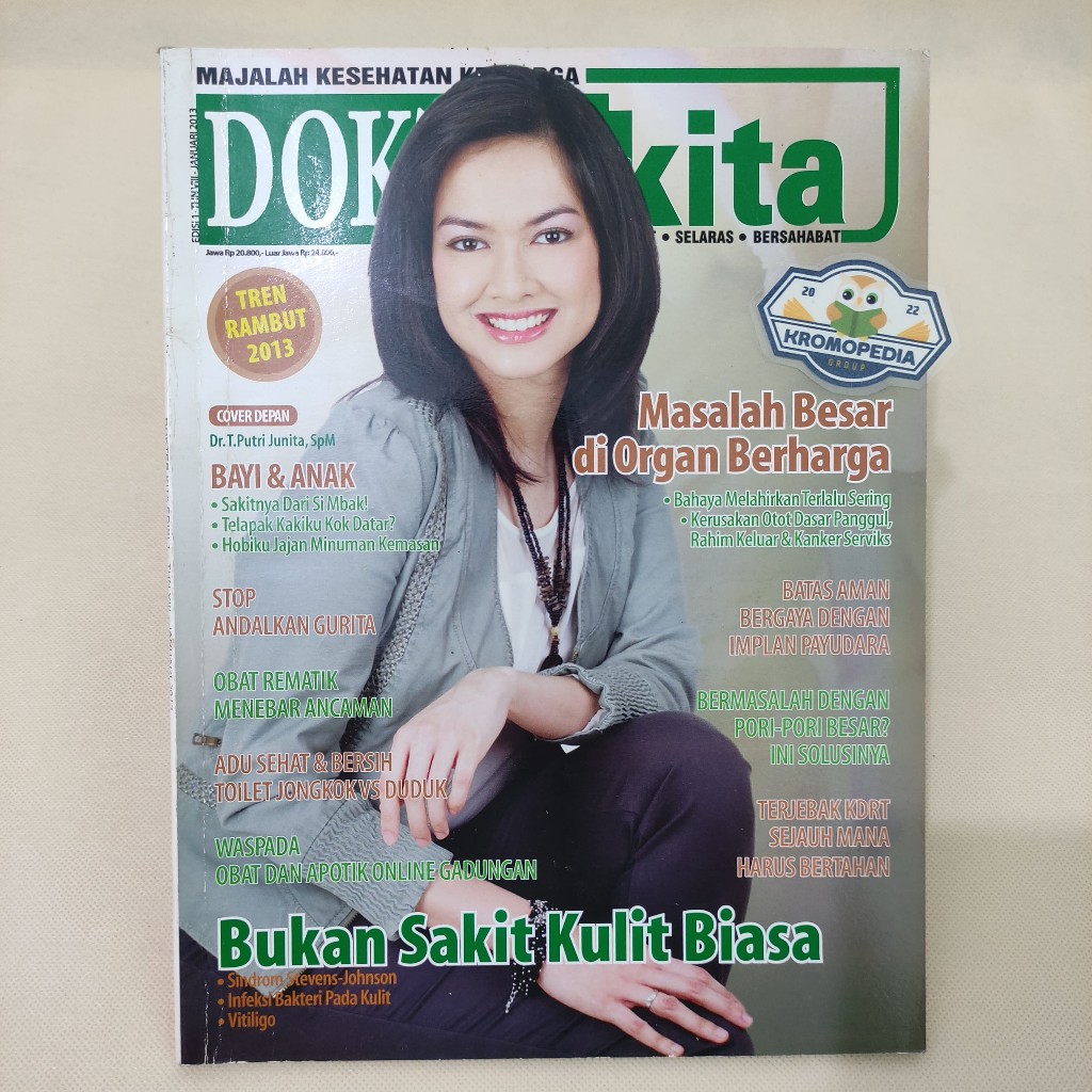 Jual (ORIGINAL) Majalah Dokter Kita Edisi 1 - Cover Dr. Tengku Putri Junita - Bukan Sakit Kulit ...