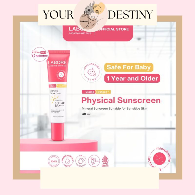 Jual Labore Physical Sunscreen SPF 50 PA++++ Full Size 30ml | Shopee ...