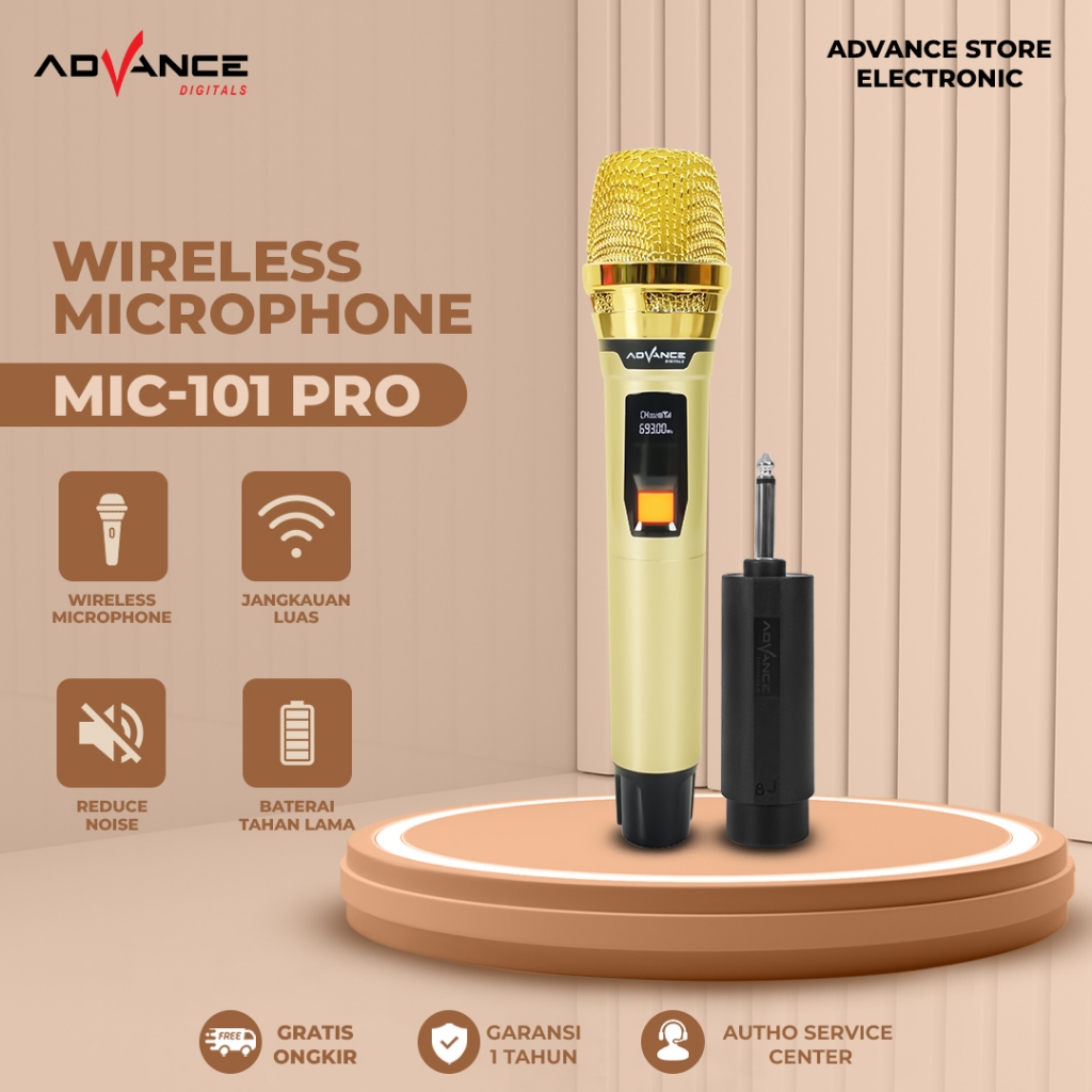 Jual Advance - Microphone MIC-101 PRO Microphone Profesional Wireless ...