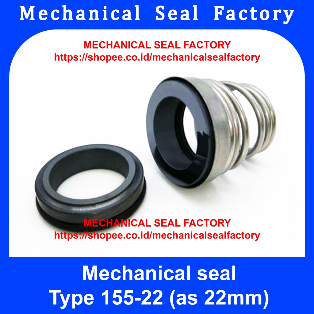 Jual Mechanical seal tipe 155-22 (as 22mm) sic-sic-viton | Shopee Indonesia