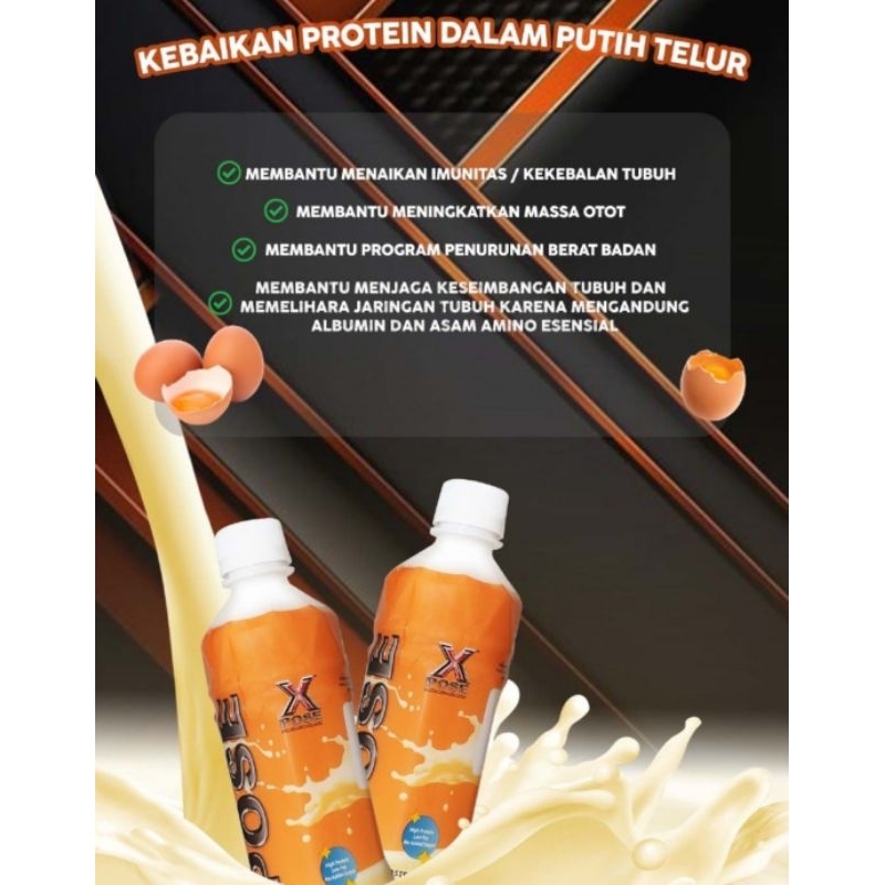 Jual Xpose pasteurize egg white/ Protein ready to drink/ supplemen ...