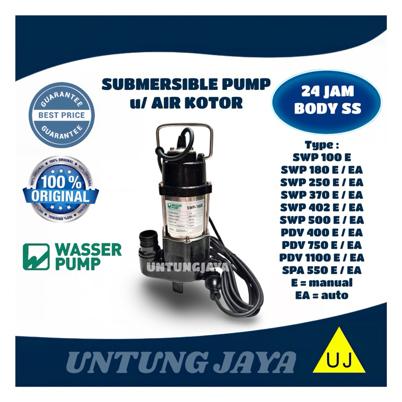 Jual POMPA SUBMERSIBLE WASSER SWP 402 E NON AUTO // POMPA CELUP WASSER SWP402E NON OTOMATIS ...