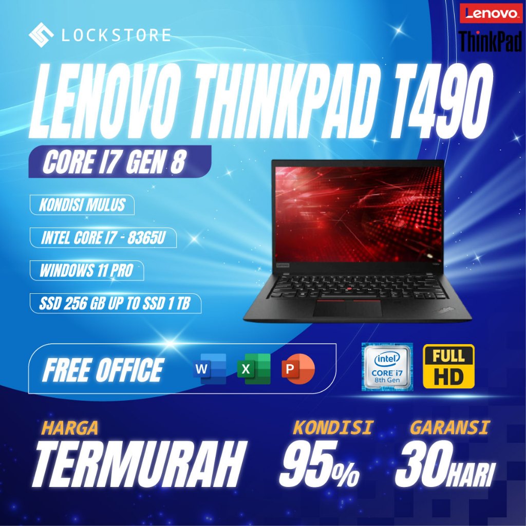 Jual Lenovo ThinkPad T490 core i7 GEN 8 - RAM 16GB - 512GB ...