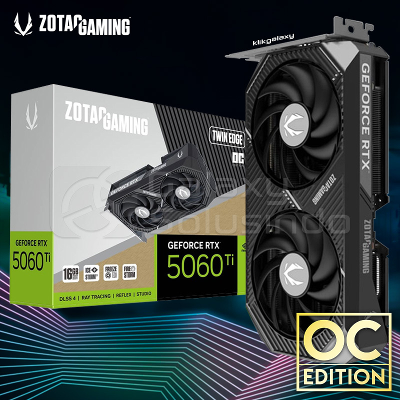 Jual ZOTAC GeForce RTX 5060 Ti Twin Edge 16GB OC GDDR7 - VGA RTX5060 ...