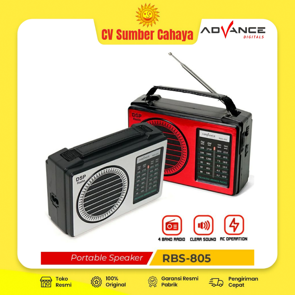 Jual Advance Radio FM / AM / SW1 / SW 2 Band Radio Jadul Portable ...