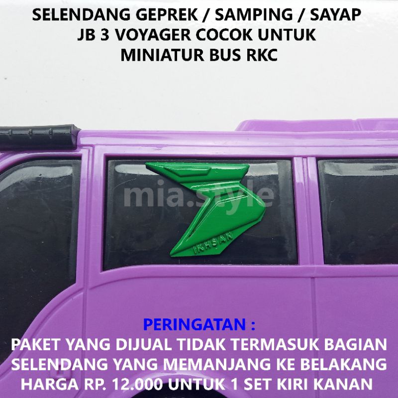 Jual menjual miniatur selendang sayap / geprek / samping JB 3 voyager ...