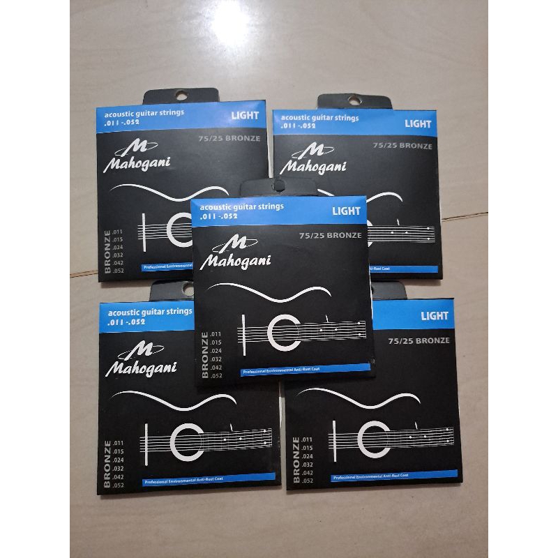 Jual SENAR AKUSTIK MAHOGANY STRING FULLSET ORIGINAL / SENAR GITAR ...