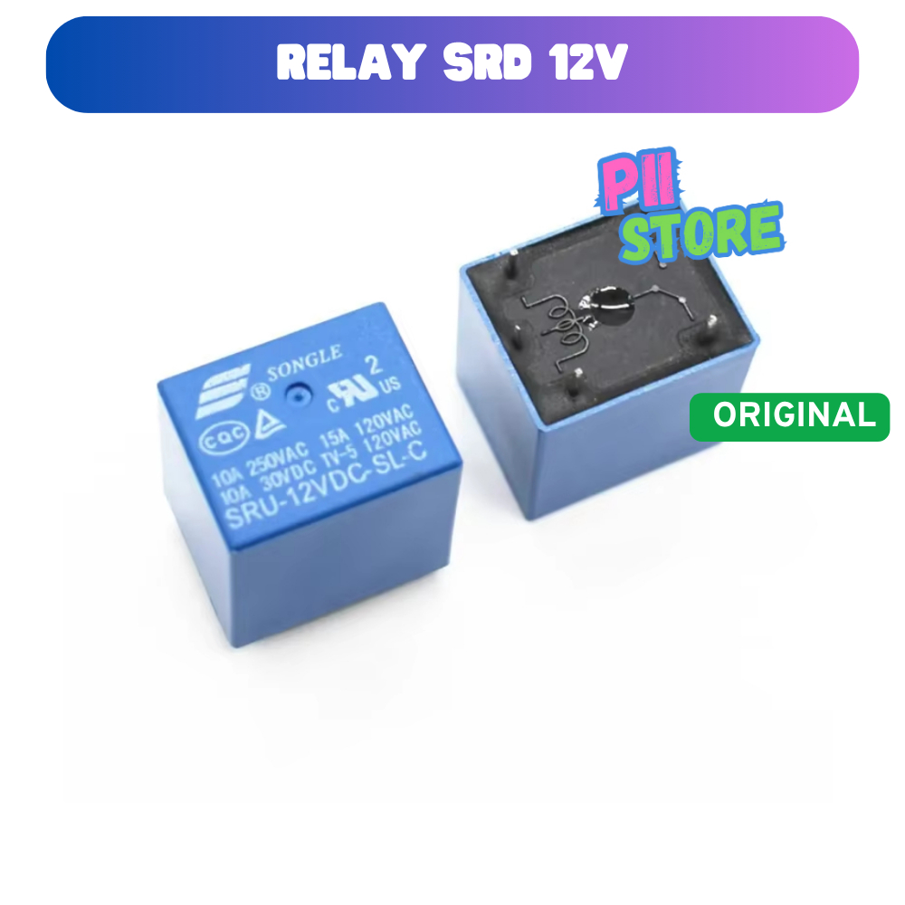 Jual RELAY SONGLE 12V 10A SRD-12VDC-SL-C 5 PIN 5P | Shopee Indonesia