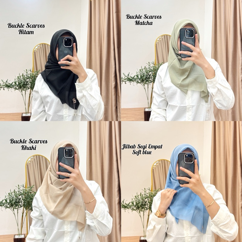 Jual JILBAB SEGI EMPAT (BUCKLE SCARVES) | Shopee Indonesia