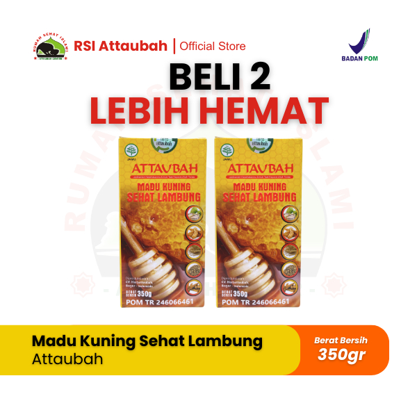Jual PAKET HEMAT 2 Botol - ATTAUBAH Madu Kuning Sehat Lambung 350gr ...