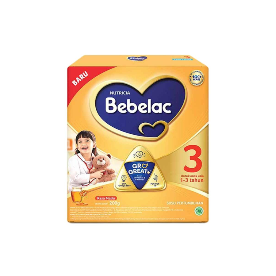 Jual BEBELAC 3 MADU SUSU PERTUMBUHAN UNTUK USI 1 - 3 TAHUN 200GR / 200 ...