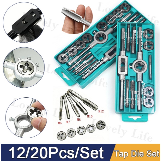 Jual Tap Die Set 12/20 pcs Alat Snai dan Tap Ulir Dart Mur Baut Alat ...