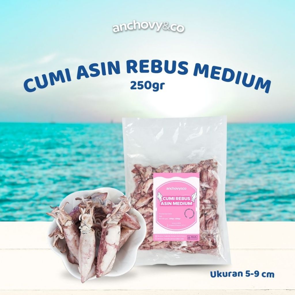 Jual Cumi Asin Rebus Medium 5-9cm 250gr | Anchovyandco | Shopee Indonesia