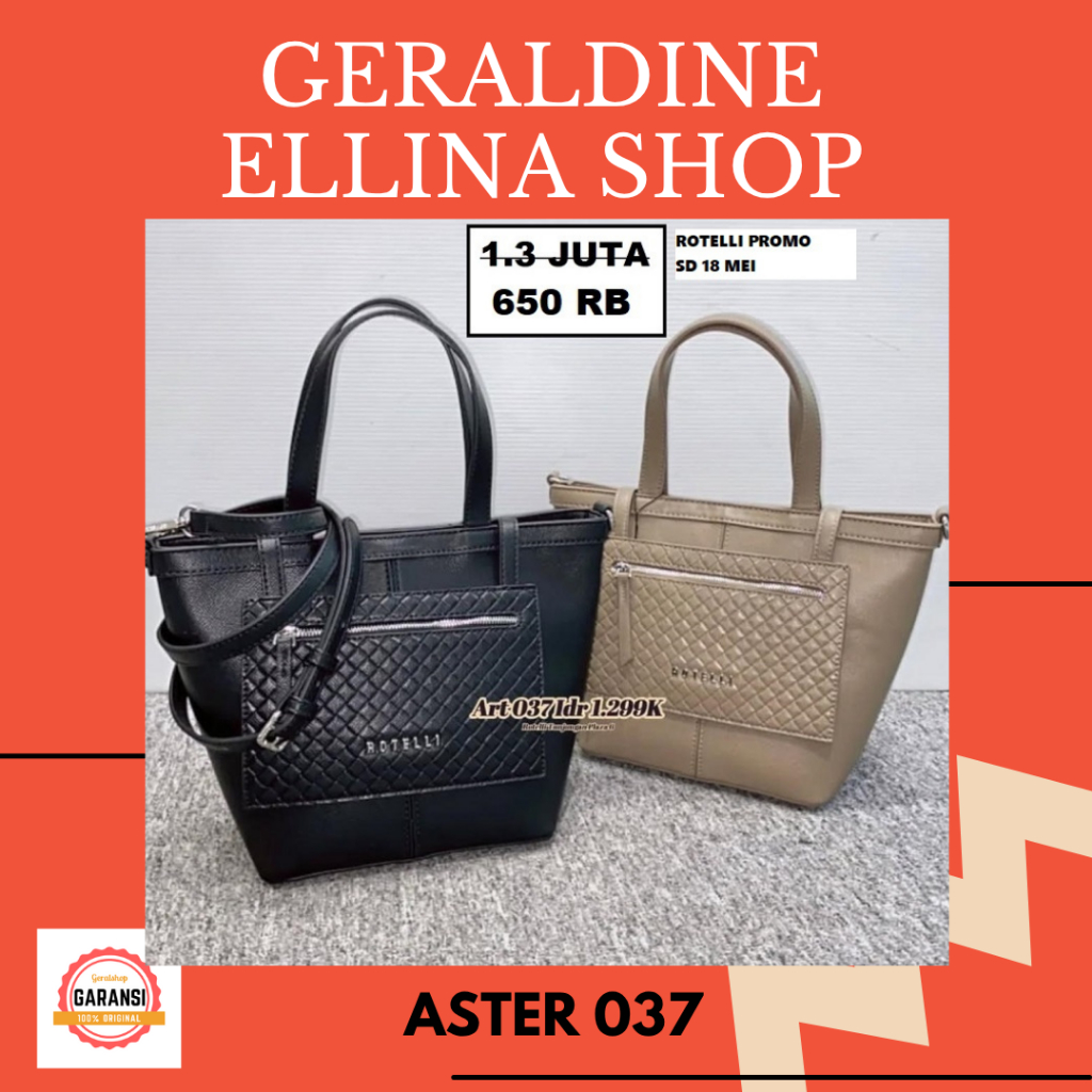 Jual Tas Rotelli wanita sale ASTER 037 satchel bag 100% original ...