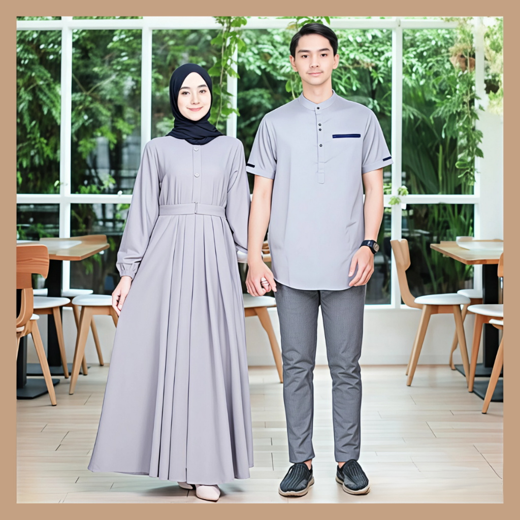 Jual GAMIS COUPLE PASANGAN SUAMI ISTRI IDAMAN WARNA ABU TERBARU BY ...