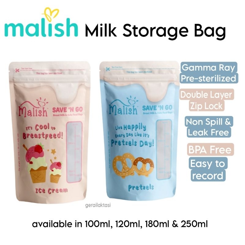 Jual Malish Kantong ASI Premium 100ml | Shopee Indonesia
