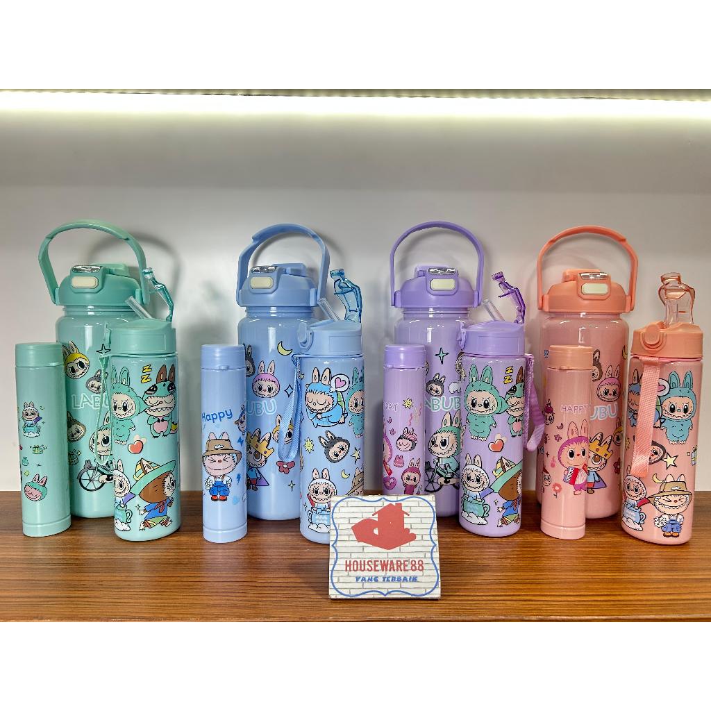 Jual BOTOL MINUM LABUBU VIRAL Botol Beranak 2 Liter + 1000ml + 300ml ...